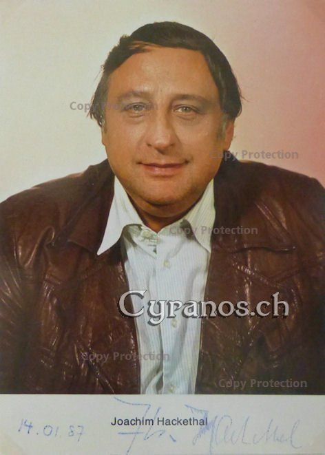 Joachim Hackethal (1924-2003) Schauspieler - sign. Foto (Gebraucht) in ...