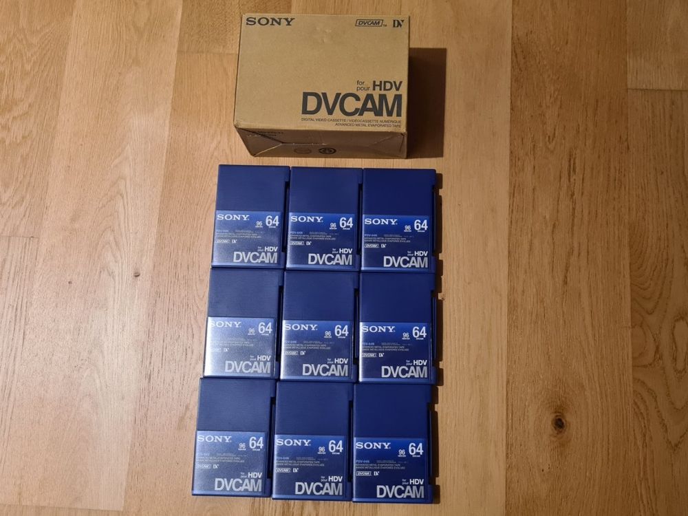 9x Sony PDV-64N DVCAM 64 Minute Tape/ Video Cam Kassette NEU (Neu und ...