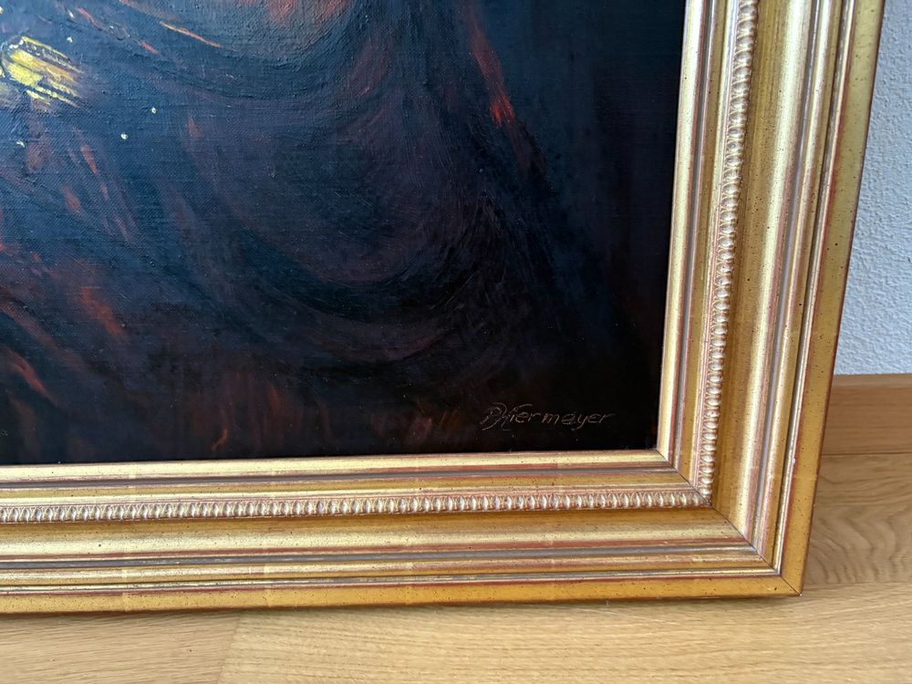 Gemälde Porträt Mann Goldhelm, nach Rembrandt 65 cmx82cmhoch (Gebraucht ...