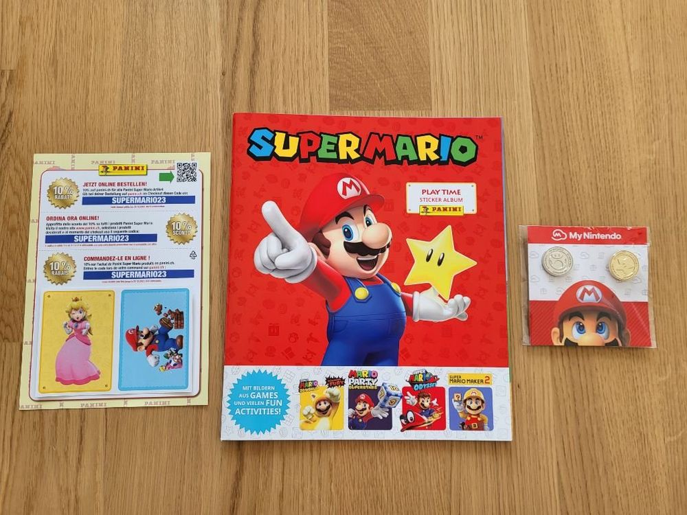 Super Mario Sticker Album + Pins (Gebraucht) in Uster für CHF 1 – mit ...