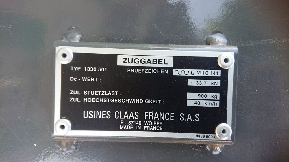 Claas Quadrant Deichsel Zuggabel (Gebraucht) in Rüeggisberg für CHF 50 ...