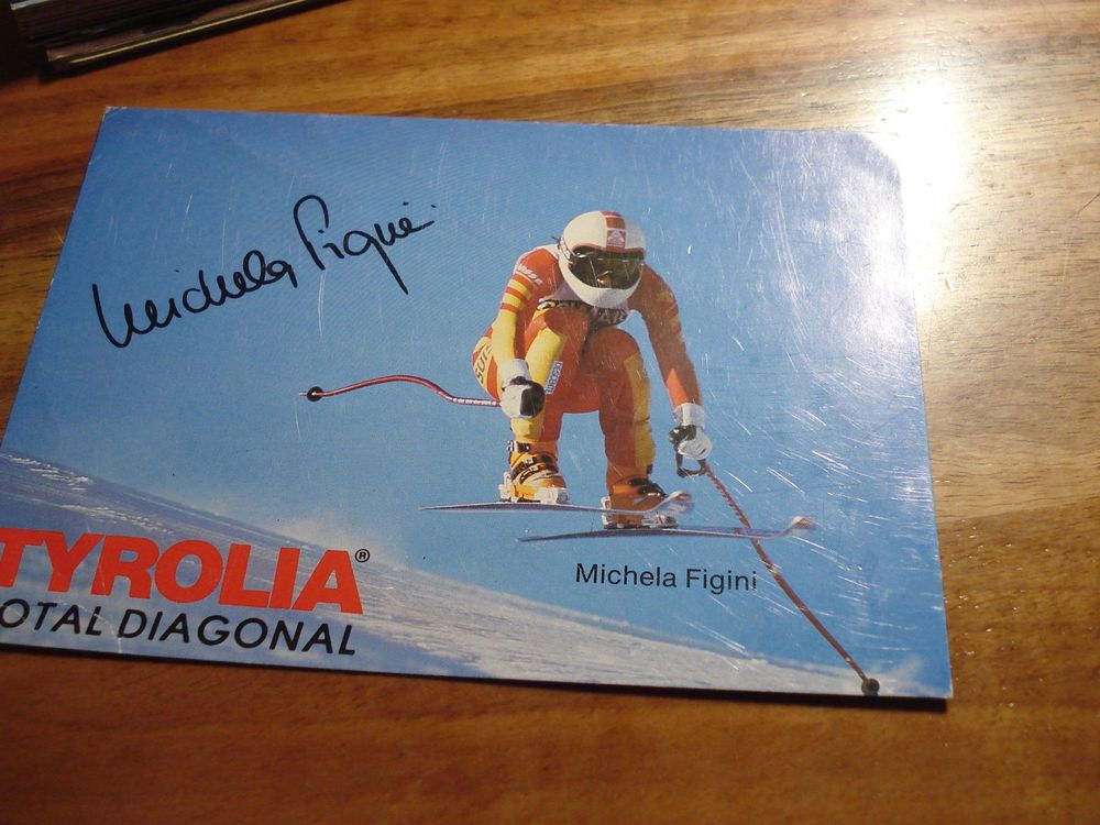 Autogrammkarte Michela Figini um 1985 (Gebraucht) in Niederwil AG für ...
