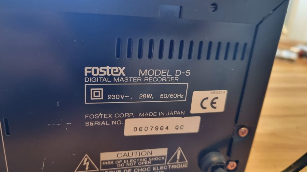 Profi DAT Recorder FOSTEX D5 Digital MASTER RECORDER (Gebraucht) in Reichenburg für CHF 239 ...