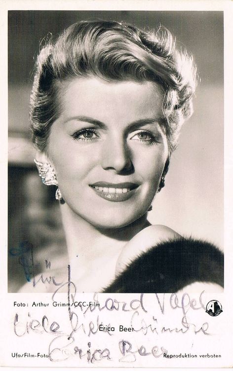 Erica Beer 1925-2013 Autogramm signiert Vintage Foto 9x14cm (Gebraucht ...