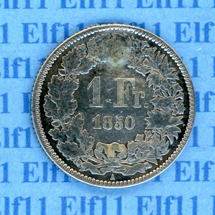 CHF___1.00 1850 s-ss 1 Franken (Gebraucht) in Widnau für CHF 77 – mit Lieferung auf Ricardo kaufen