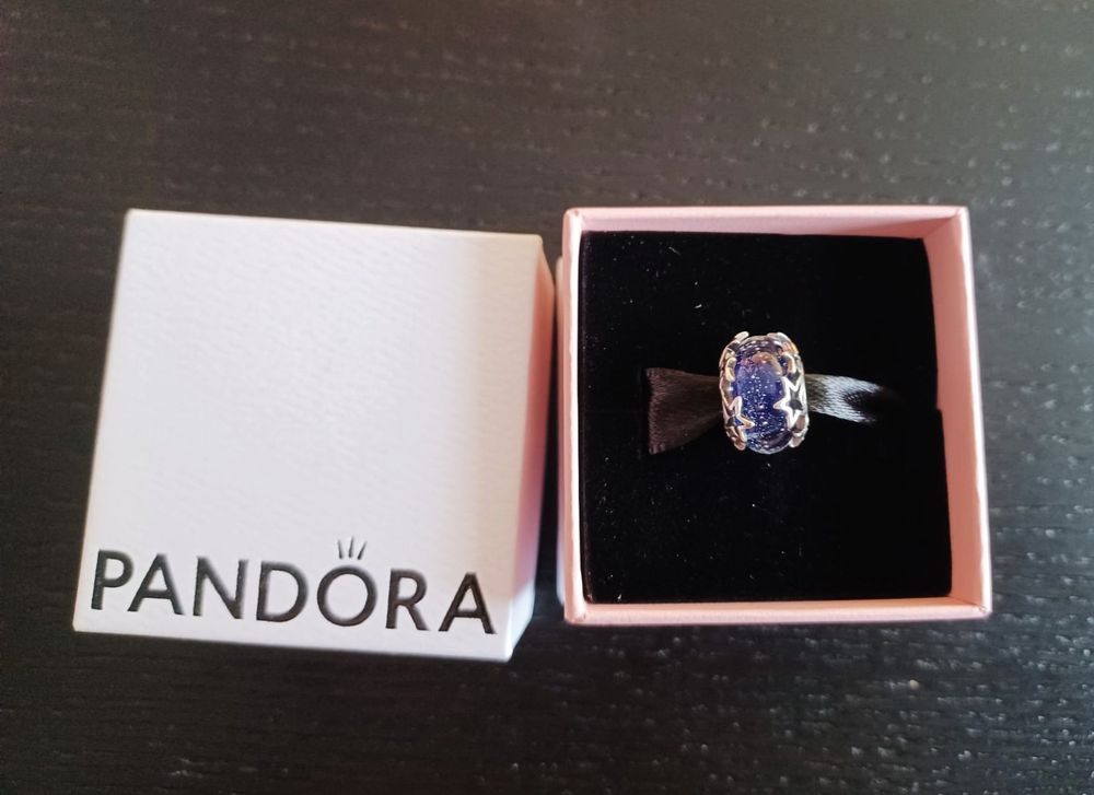 Original PANDORA Blue Galaxy & Stars Murano Charm /Bead | Kaufen auf ...