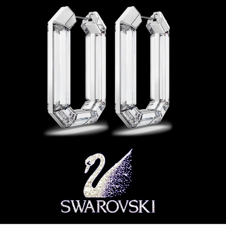 SWAROVSKI OHRRINGE LUCENT WEISS NP 350.- CREOLEN (Neu und ...