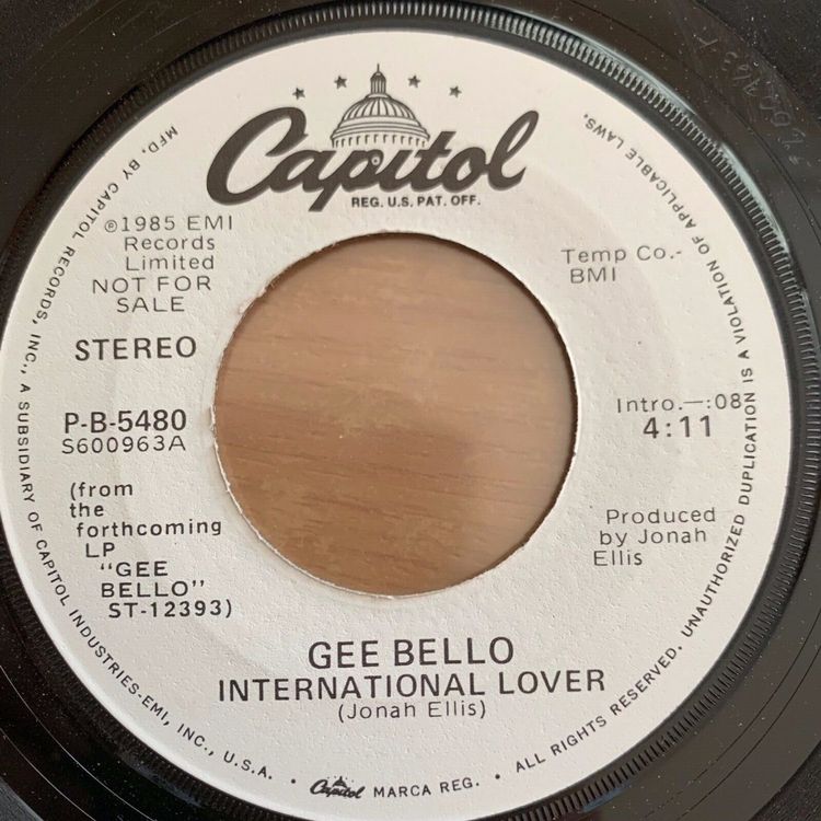 Gee Bello - International Lover / 1. US-Pomo 1985 | Kaufen auf Ricardo