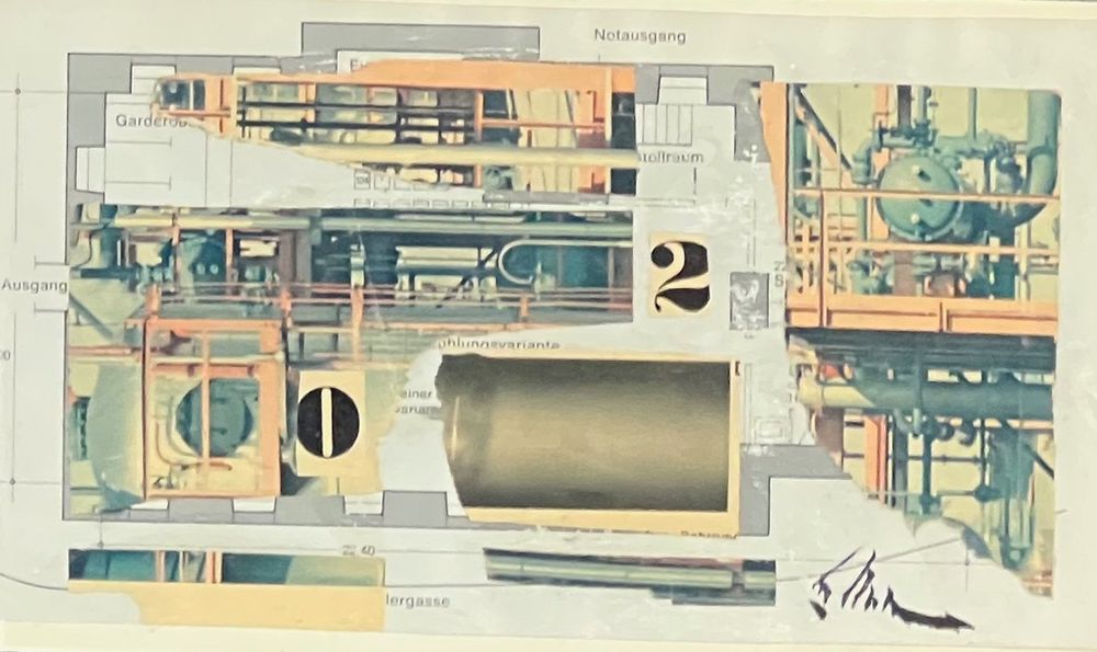Müller, Walter Emil. Industrieanlage. Collage auf Karton. (Gebraucht) in Zumikon für CHF 110 ...
