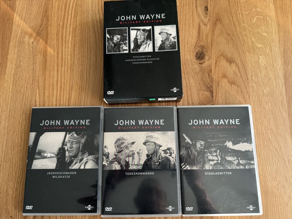 Rarität! 3 Kriegsfilme John Wayne DVDs: Military Edition (Gebraucht) in ...