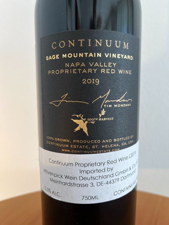 Continuum, Napa Valley, Continuum | Mondavi, 2019 (RP98) | Kaufen auf ...