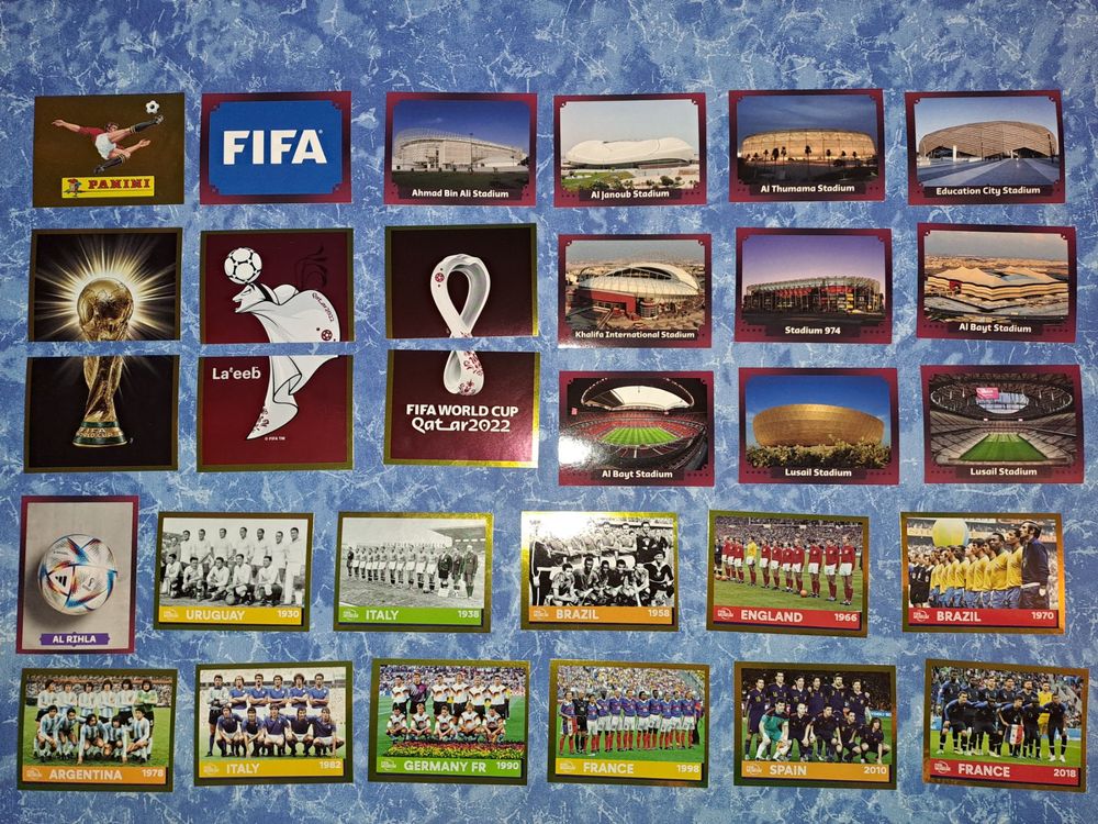Panini WM 2022 Zusatzsticker komplett | Acheter sur Ricardo