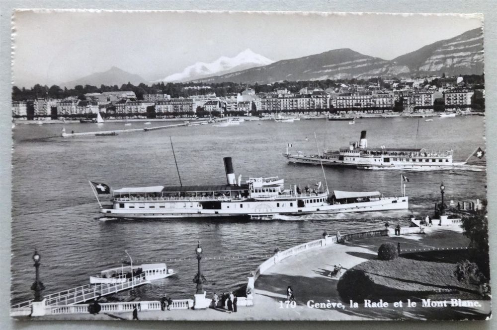 Genève, la Rade et le Mont Blanc, 1958 (Gebraucht) in Fétigny für CHF 1 – mit Lieferung auf ...