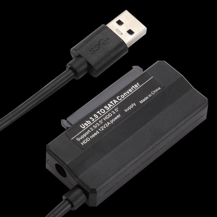 Adapter Sata zu USB 3,0 Kabel 22 Pin 2,5 3,5 Externe HDD SSD (Neu ...