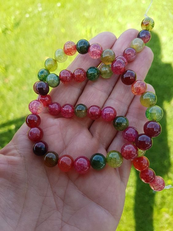 Ein Strang 8 mm Drachenhautachat | Kaufen auf Ricardo