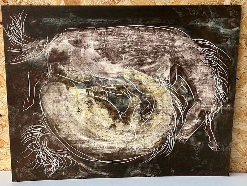 Lithografie zwei Pferde, handsigniert Hans Erni (ID b3974) (Gebraucht) in Gelterfingen für CHF ...