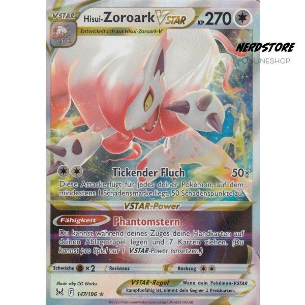 Hisui-Zoroark-VSTAR - FULL ART - Verlorener Ursprung - DE | Kaufen auf Ricardo