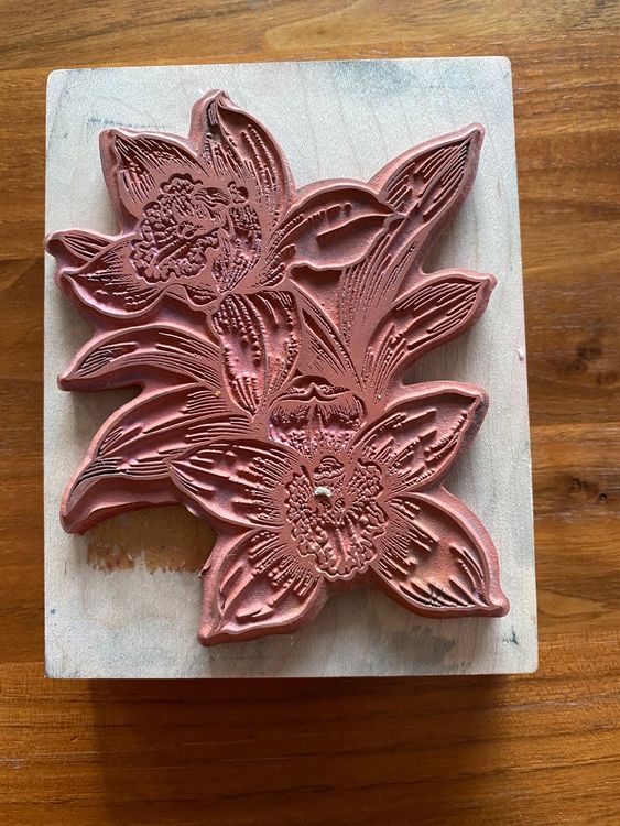 Grosser Holz Stempel Orchidee (Gebraucht) in Balsthal für CHF 5 – mit ...