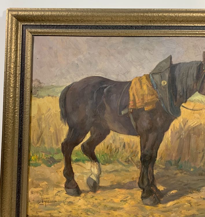 Gemälde Bauer mit Pferd im Kornfelder unleserlich Signiert (Gebraucht) in Root für CHF 60 – mit ...