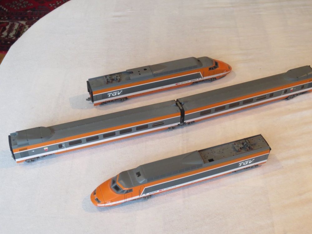 Modell-Eisenbahn - 4-teiliges Set TGV Orange - Sammlerstück (Gebraucht ...