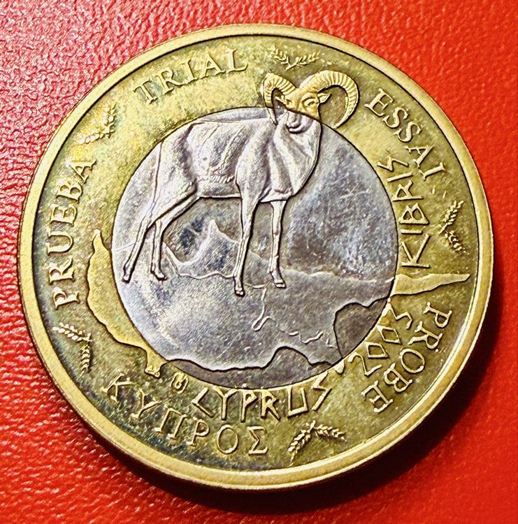 Cyprus 1 Euro "SPECIMEN" & "TRIAL", 2002, Selten! (Gebraucht) in ...