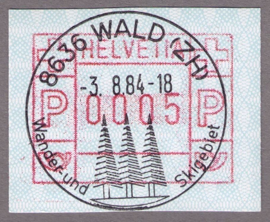 AKTION !_ATM 7Aa_K-VO_8636 WALD_3.8.84 FRÜH für BREITE Zif.! (Gebraucht ...