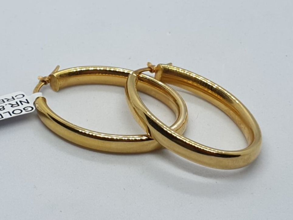 Echt 18K Gold Creolen | Kaufen auf Ricardo