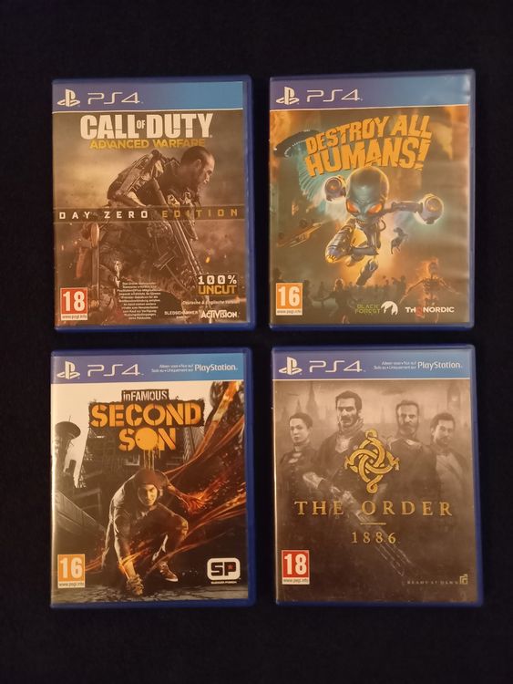 4 PS4 Games: CoD, Destroy All Humans, The Order, Infamous (Gebraucht ...