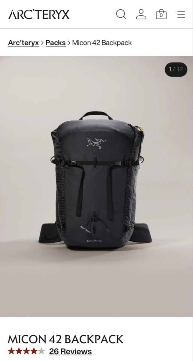 ARC'TERYX MICON 42 BACKPACK ski snowboard touring Sold Out (Neu und ...