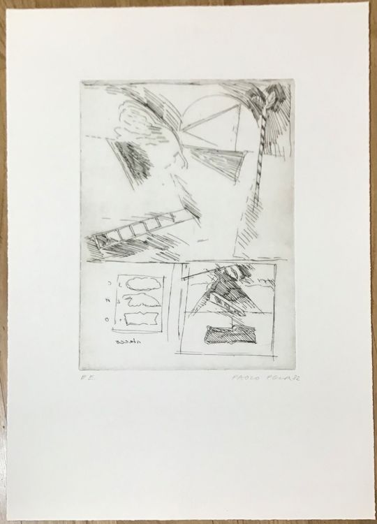 Paolo POLA (1942) Sehr Seltener Radierung Handsigniert | Acheter sur Ricardo