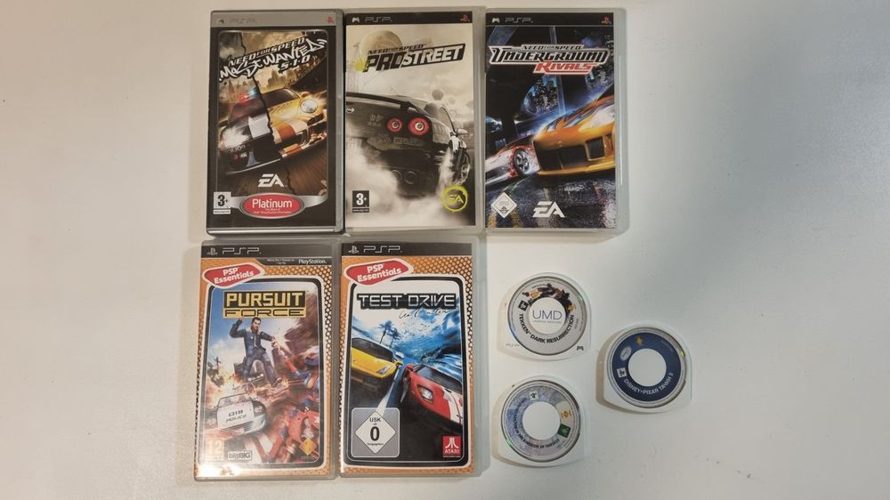Sony PSP 8 Spiele Need For Speed Pursuit Force Test Drive (Gebraucht ...