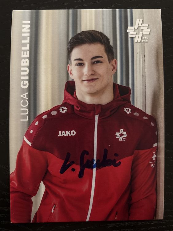 Autogrammkarte Luca Giubellini Kunstturnen signiert (Neu (gemäss ...