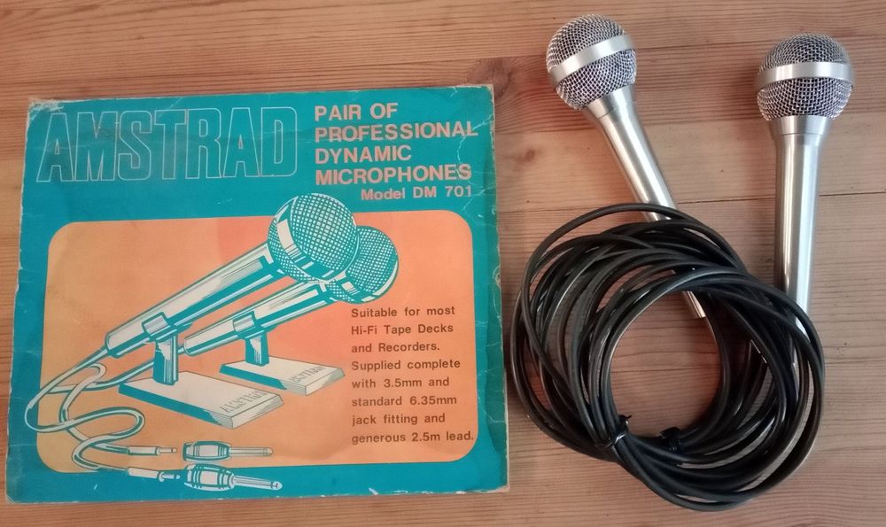 Amstrad paire de microphones dynamiques professionnels DM 70 (Gebraucht ...