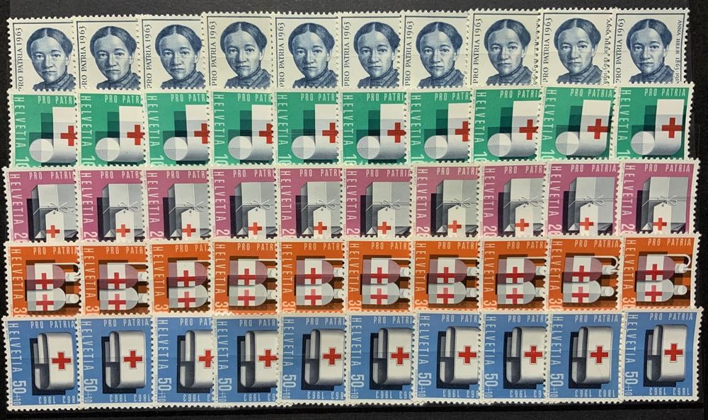 Pro Patria 1963 ** (10x) (Neu (gemäss Beschreibung)) in Füllinsdorf für ...
