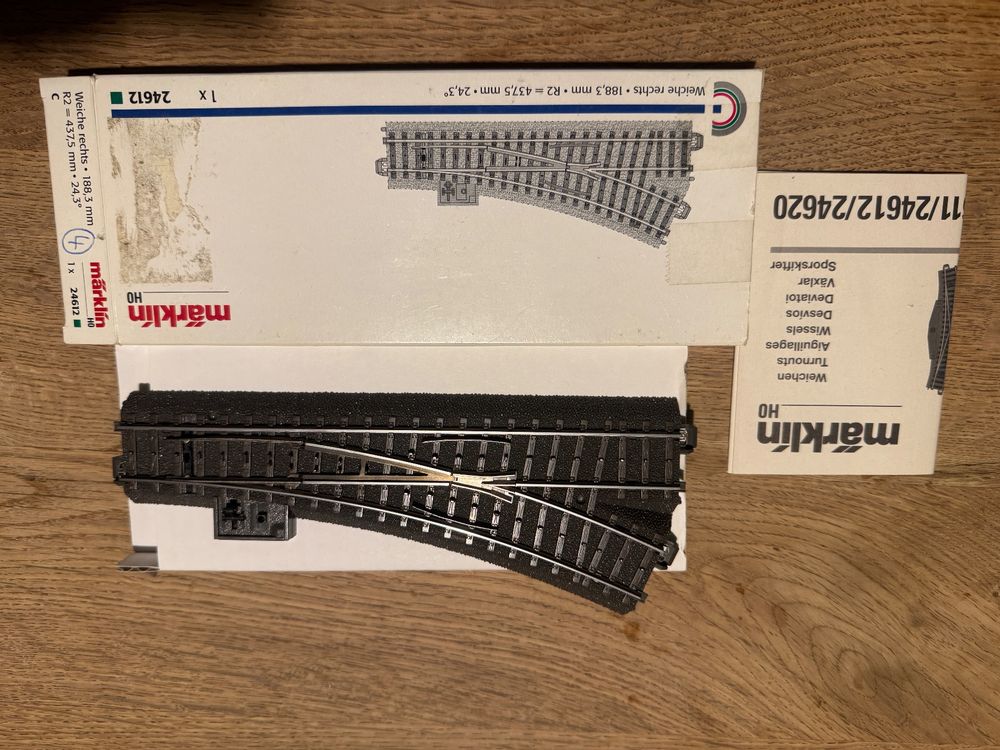 2Stk. Märklin 24612 Weiche re + Antrieb und Decoder (Gebraucht) in Seon ...