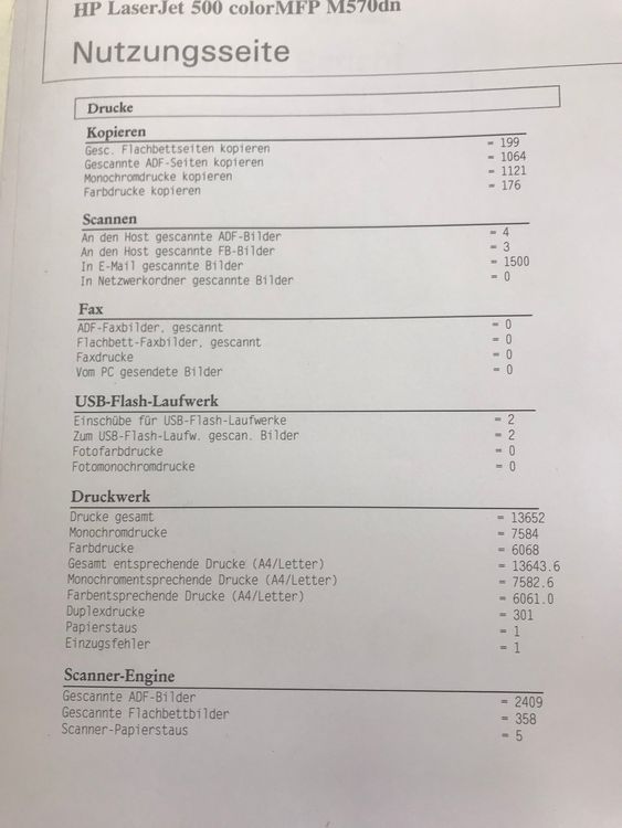 HP Laser Jet Pro 500 Color MFP M570dn Top Gerät (Gebraucht) in Bözberg ...