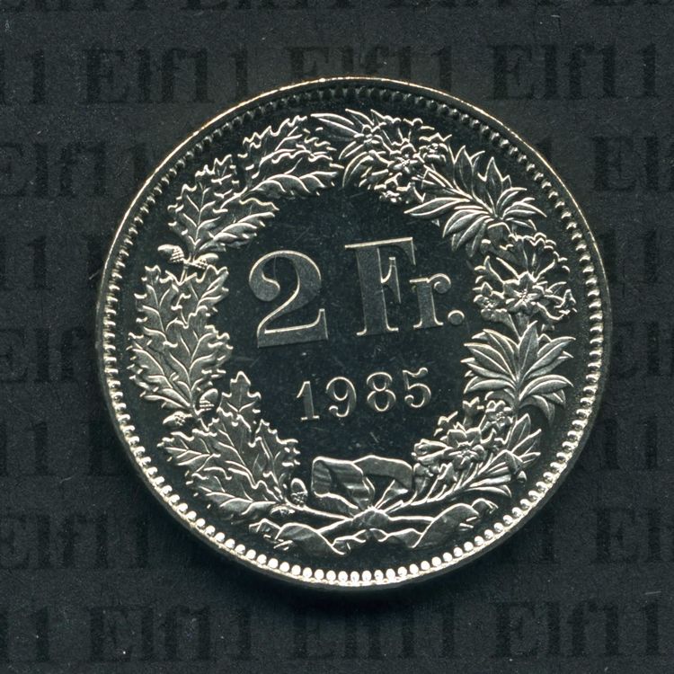 CHF___2.00 1985 stgl *nigelnagelneu! 2 Franken | Kaufen auf Ricardo