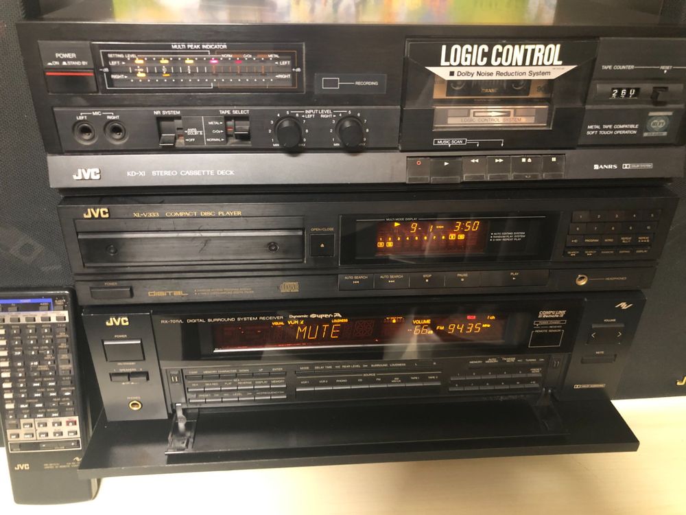 JVC RX-701 Receiver + Tapedeck KD-X1 + CD-Player XL-V333 (Gebraucht) in ...