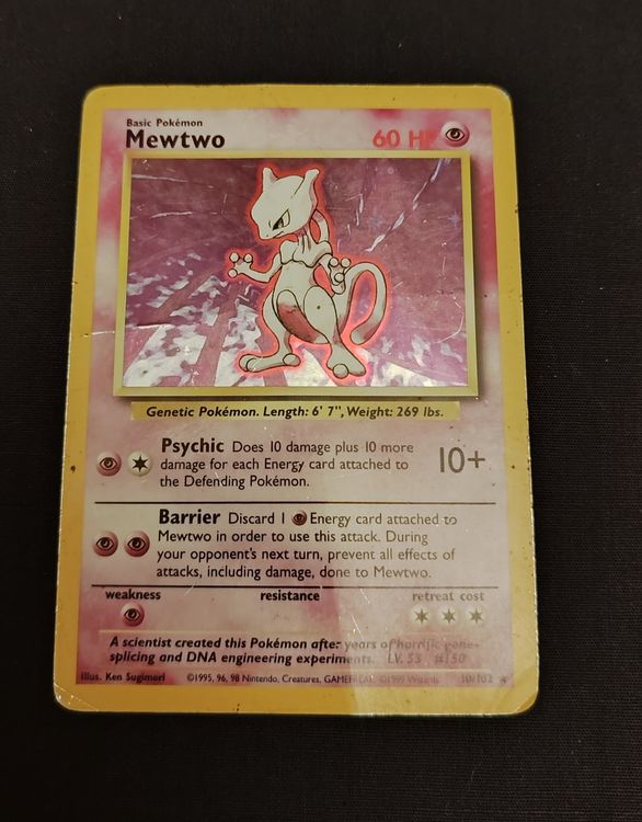 Pokemon card Mewtwo base set Wizards English EN HOLO | Kaufen auf Ricardo