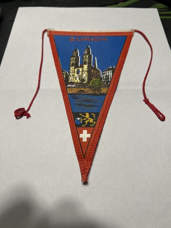 Vintage European Travel Pennant/Flag Zürich (Gebraucht) in Gorduno für ...