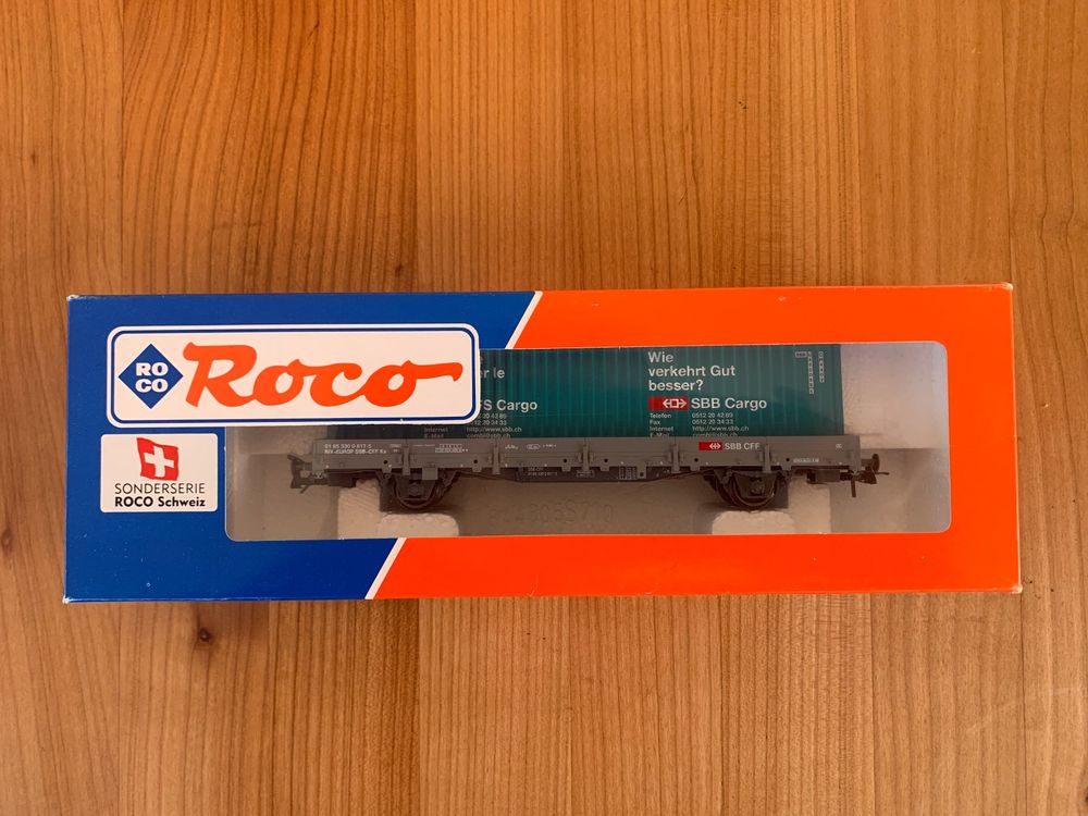 Roco 46323 SBB Ks, Güterwagen mit Container (Neu und originalverpackt ...