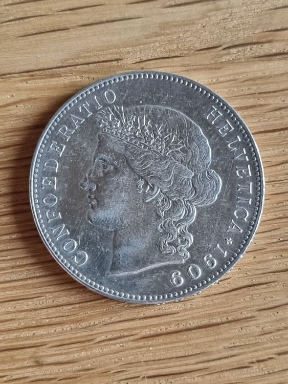 5 Franken 1909 Frauenkopf - Top-Stück! (Gebraucht) in Mels für CHF 300 – mit Lieferung auf ...