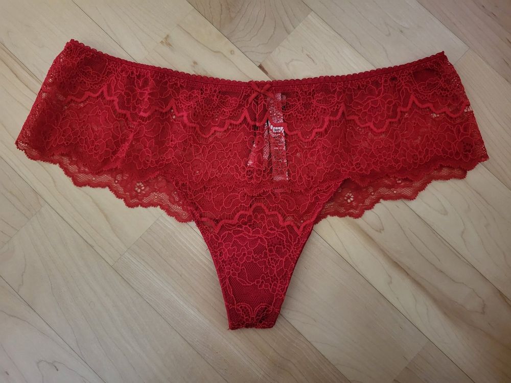 Victoria's Secret Hipster-String Gr.M Rot Muschelsaum sexy (Neu und ...