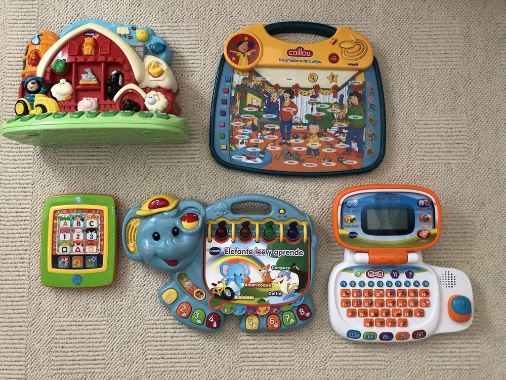 5 Lernspielzeuge Vtech Chicco Baby bunt Musik Tiere (Gebraucht) in ...