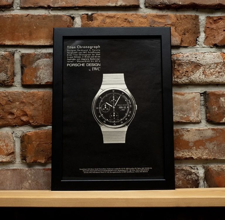Originales IWC Porsche Design Poster/ Reklame 1989 (Gebraucht) in ...