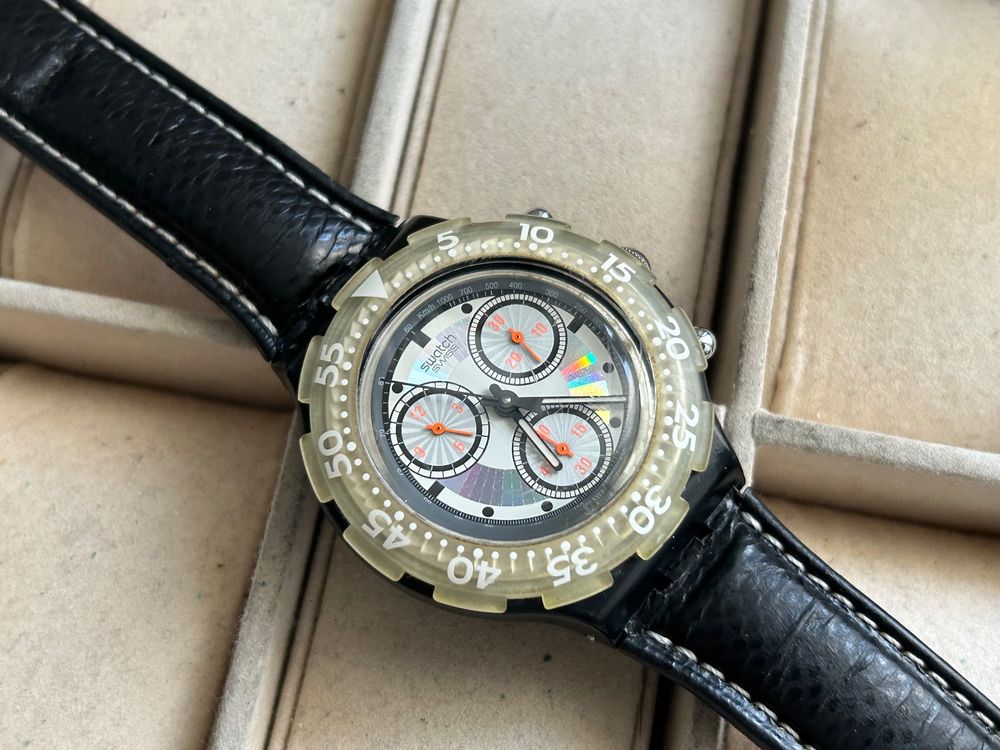 Swatch chronographe 43mm fonctionne (Gebraucht) in Delemont für CHF 1 ...