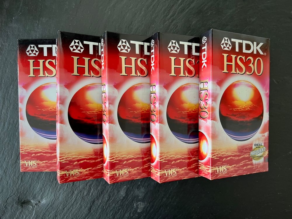 5 x VHS Leerkassetten TDK-HS30 (30’ Spielzeit), Neu und OVP | Kaufen auf Ricardo