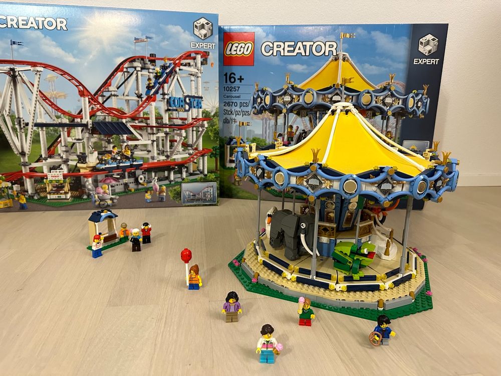 Drei LEGO Creator Expert - Karussell, Achterbahn, Riesenrad (Neu ...