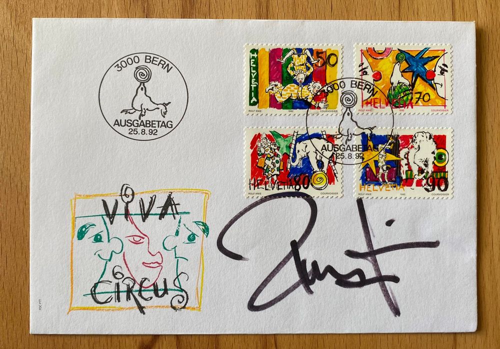 Original Unterschrift Rolf Knie - FDC Zirkuswelt Briefmarken (Gebraucht) in Sirnach für CHF 15 ...