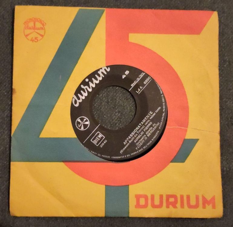 Durium - La Violetera / Appassionatamente 🎼💿 (Gebraucht) in Capolago ...